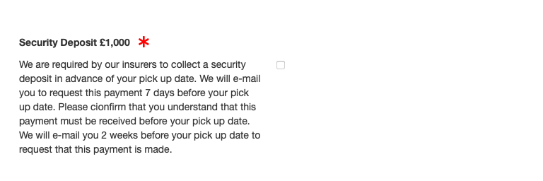 Extras - Booking Page Examples