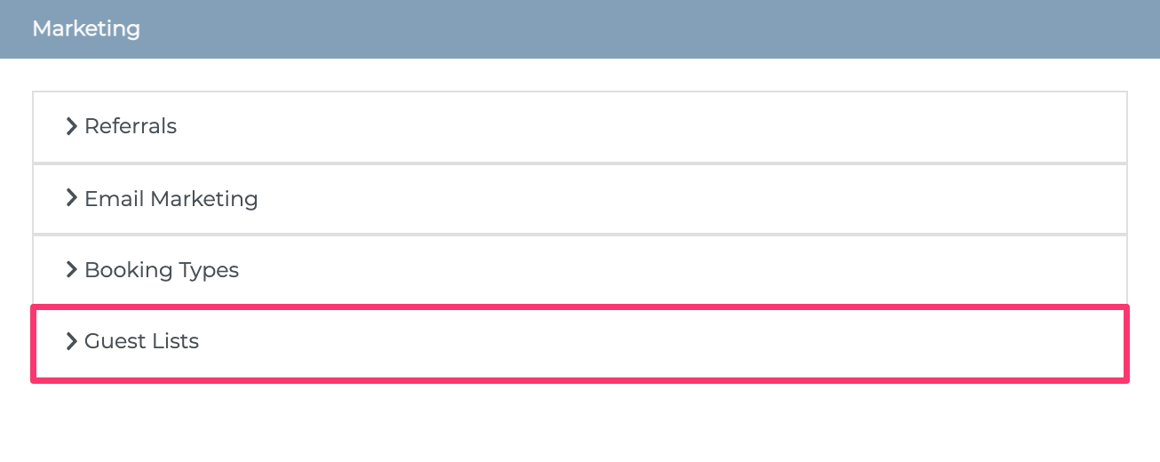 Profiling a Guest by adding them to a Guest List.