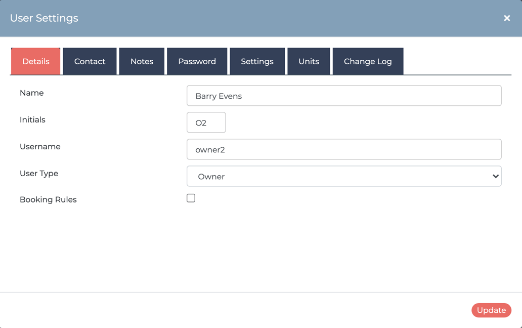 Owner access to view bookings, reports and documents